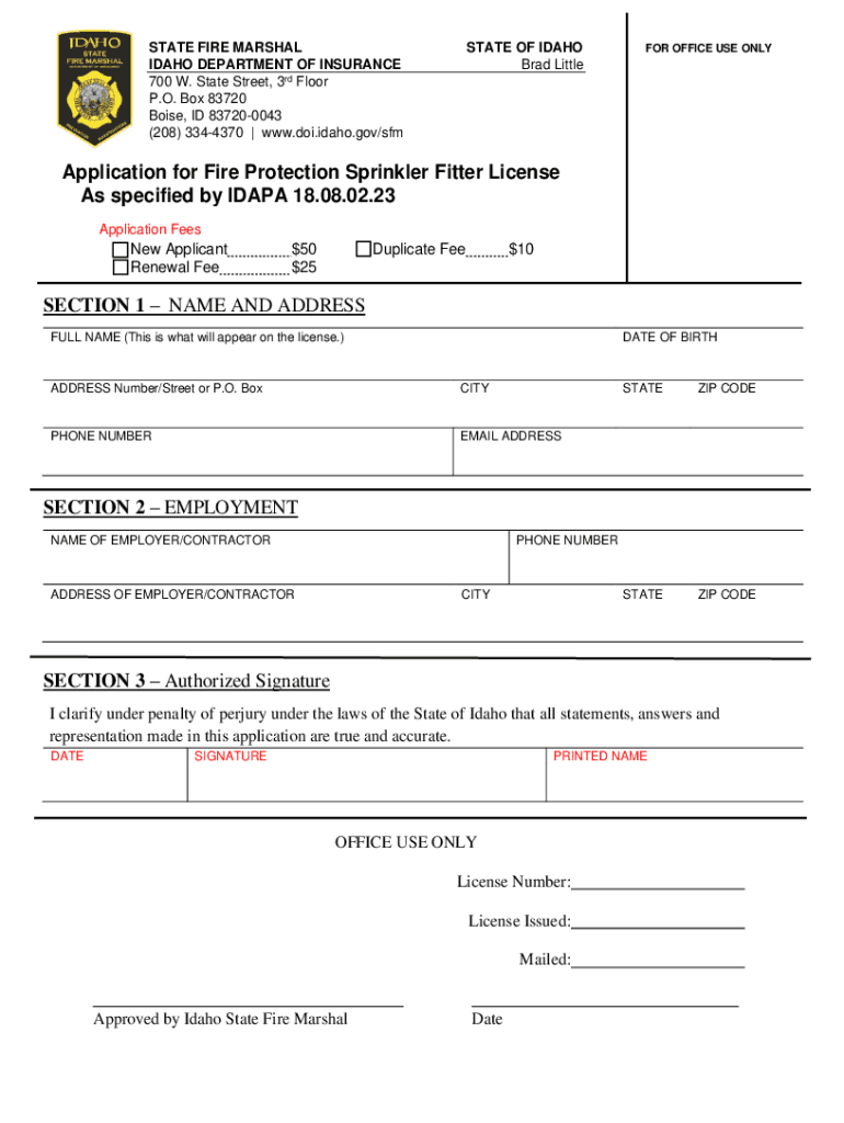 Fillable Online doi idaho Welcome to the Idaho Department of ...