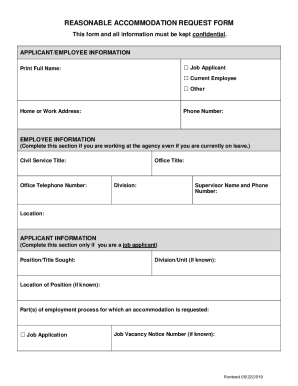 Fillable Online REASONABLE ACCOMMODATION REQUEST FORM - New York City ...