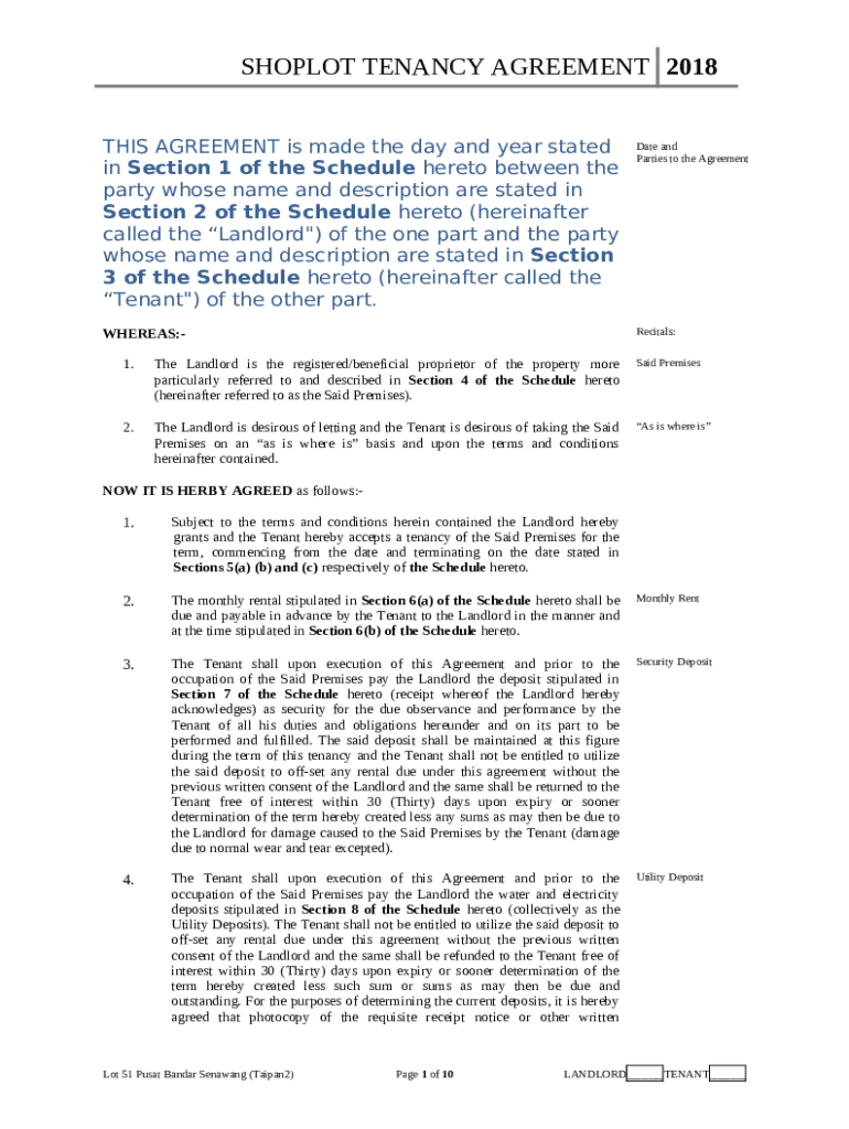 How To Write Your Own Tenancy Agreement In Malaysia Doc Template 