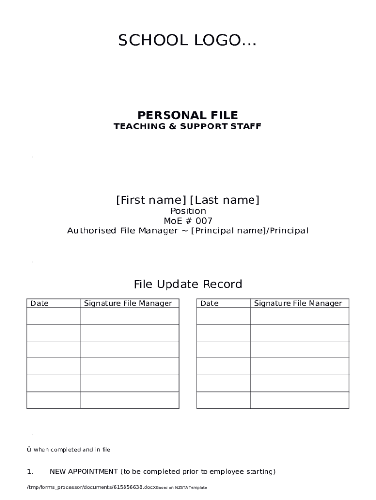 Pers File Template Doc Template | pdfFiller