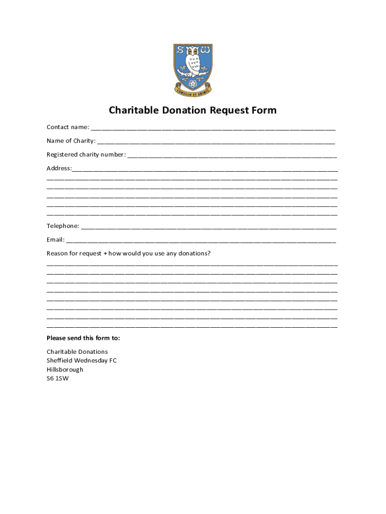Fillable Online 6+ Charity Donation Form Templates in PDF DOCFREE 12 ...