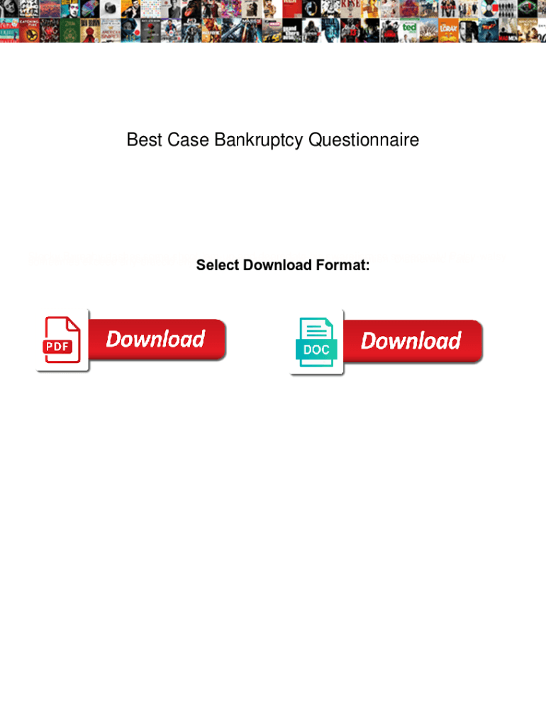 Fillable Online Best Case Bankruptcy Questionnaire. Best Case ...