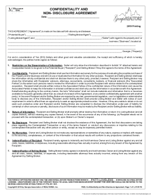 Fillable Online Georgia Non-Disclosure Agreement (NDA ...