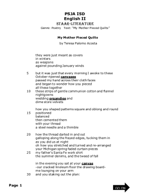 Fillable Online PSJA ISD English II STAAR-LITERATURE Fax Email Print ...