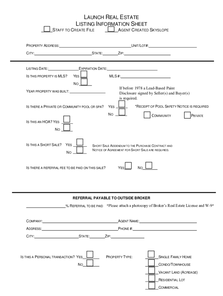 Fillable Online jigglar.comproperty-information-sheet-real4 Property Information Sheet Real ...