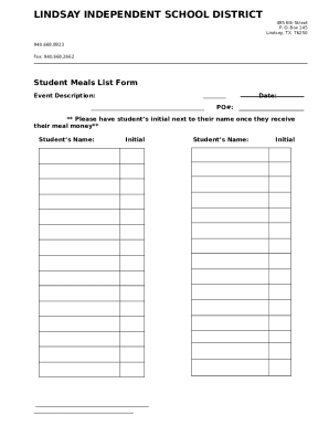 Lindsay ISD - Home Doc Template | pdfFiller