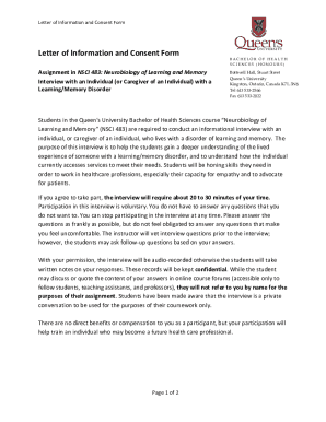 Fillable Online www.um.edu.mtresearchethicsSample information letters ...