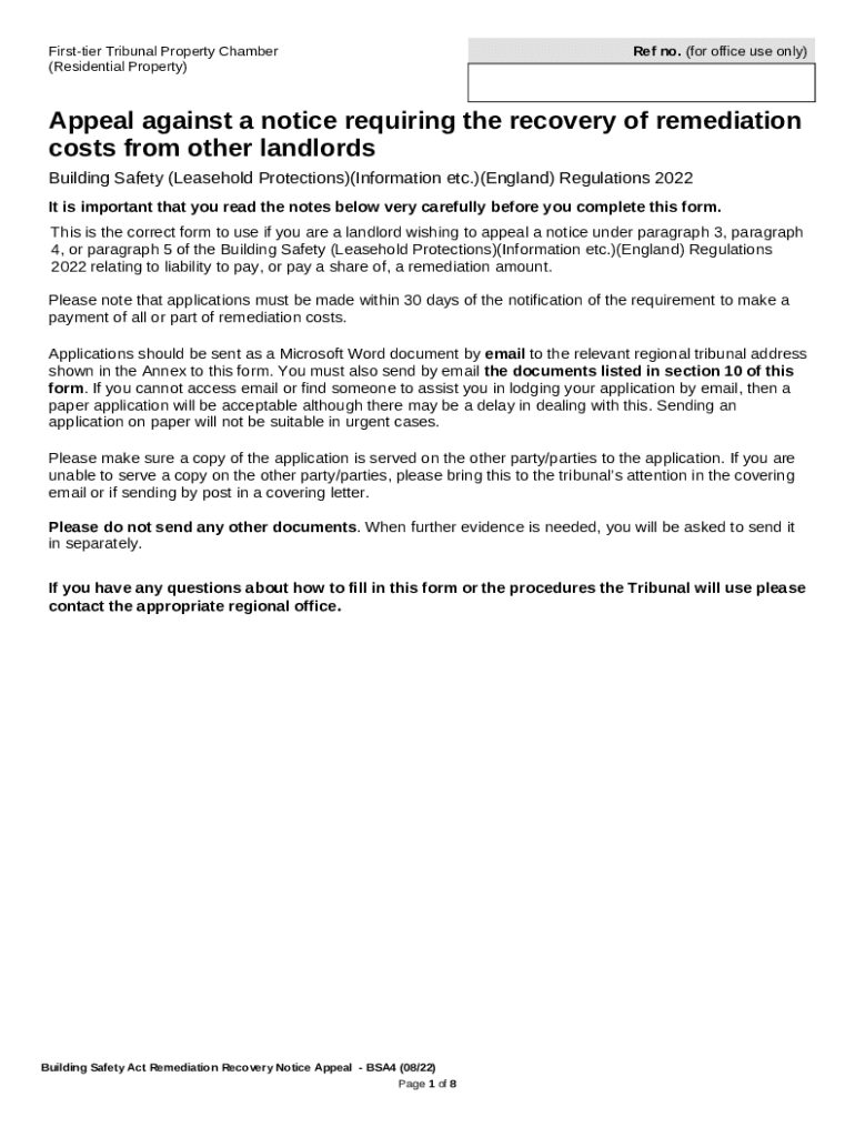 Application to the First-tier Tribunal (Property Chamber) Doc Template ...
