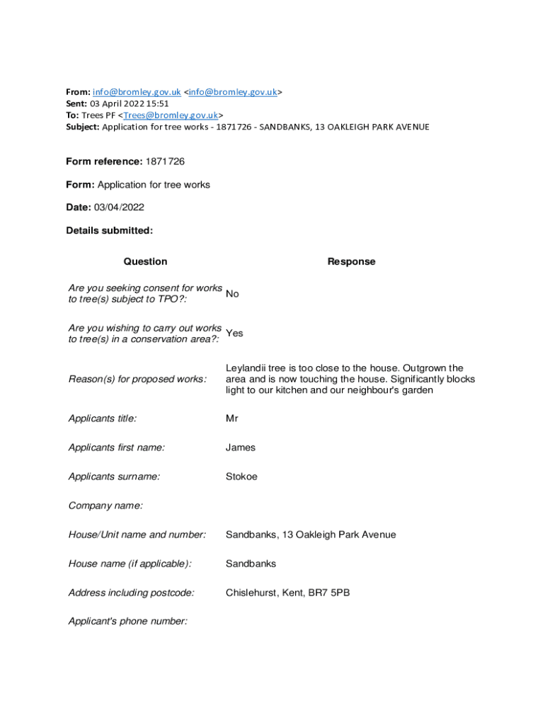 Fillable Online www.bromley.gov.ukBromley Council HomeLondon Borough of ...