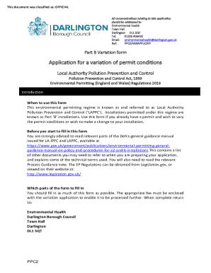 Fillable Online PPC2 Variation application form Fax Email Print - pdfFiller
