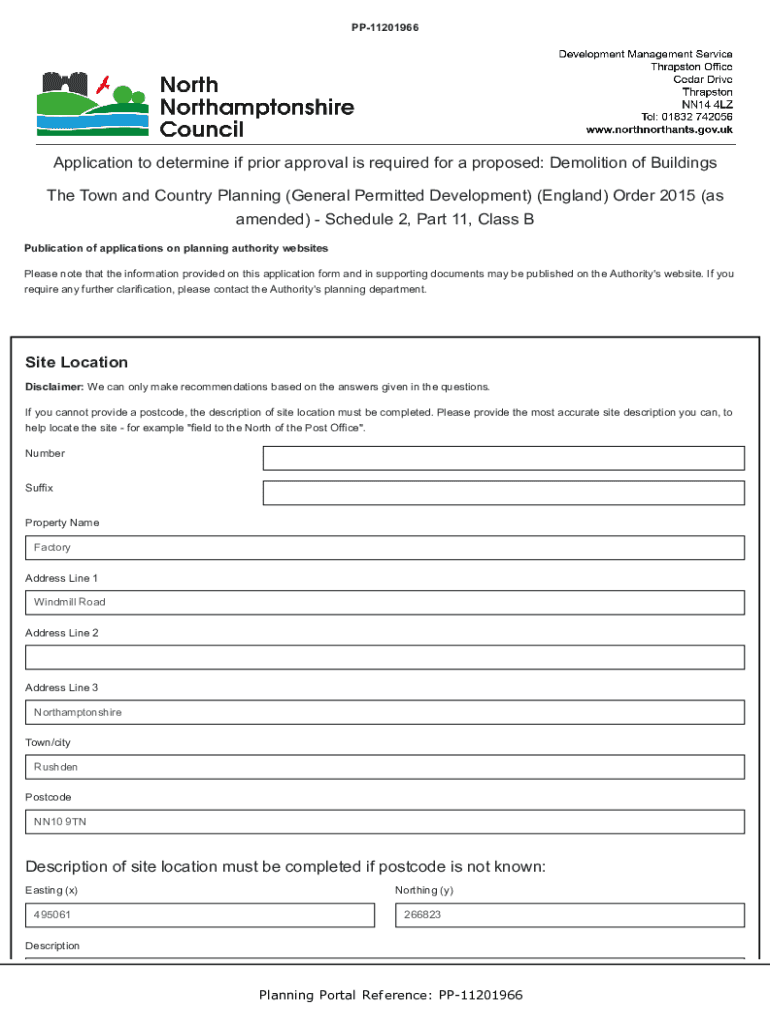 Fillable Online Application to determine if prior approval is required ...