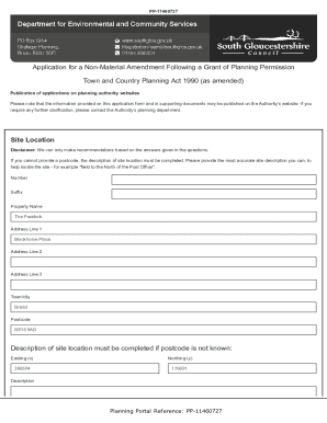 Fillable Online Application for a Non-Material Amendment Following a ...