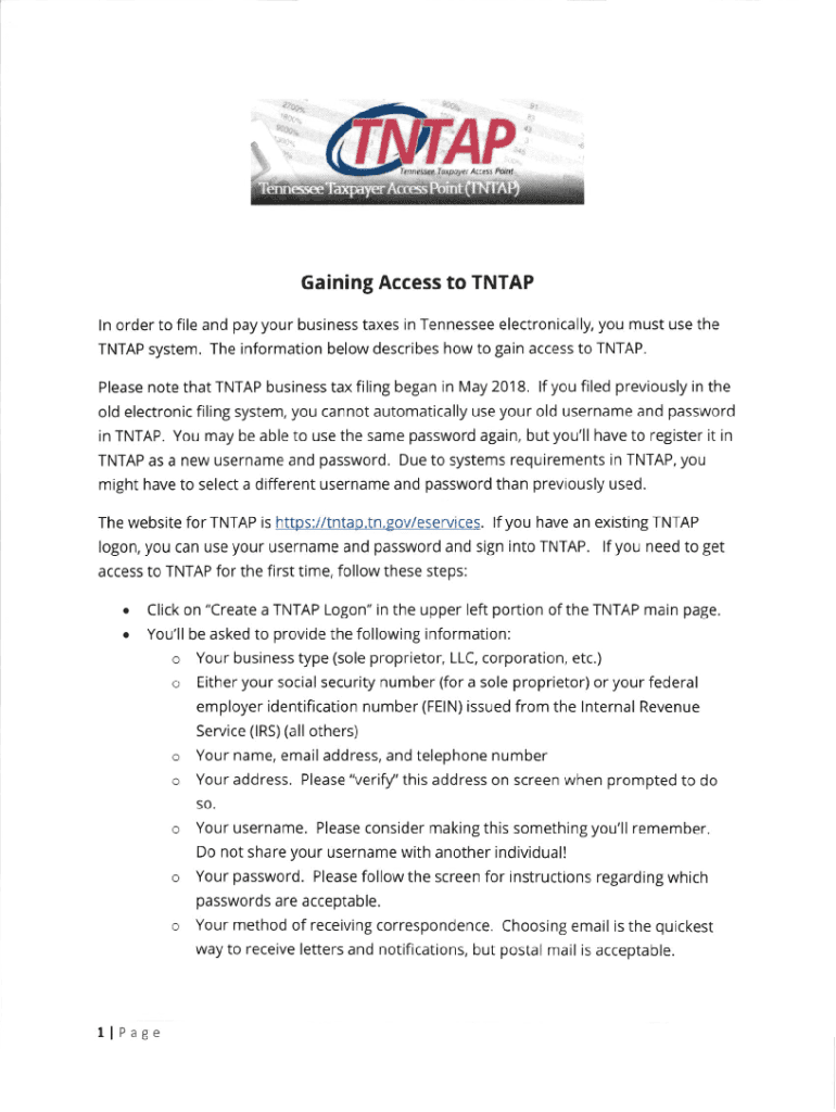 Fillable Online revenue.support.tn.govhcen-usTNTAP Tax Returns-1Filing ...
