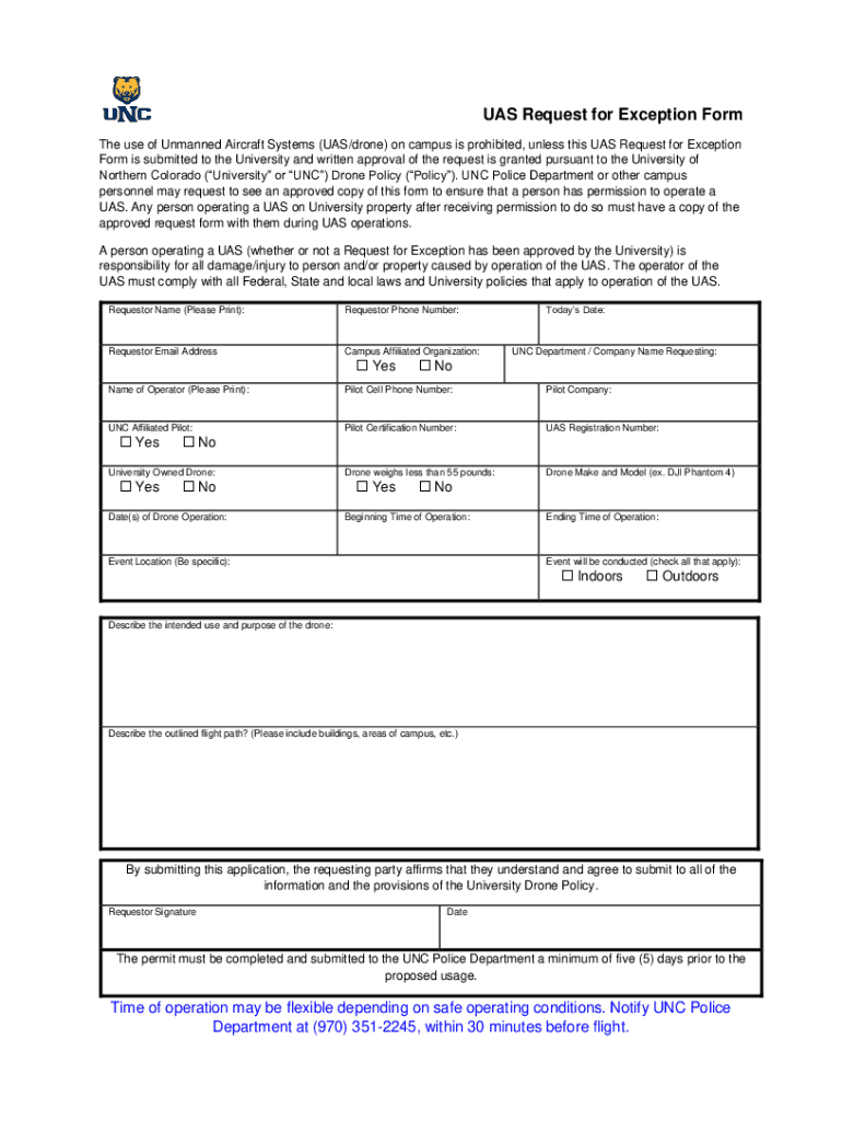 Fillable Online www.odu.eduuniversitydocsUnmanned Aircraft Systems (UAS) Request Form ...