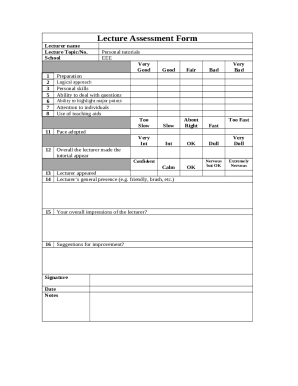 Lecture Assessment - University of Manchester - personalpages ...