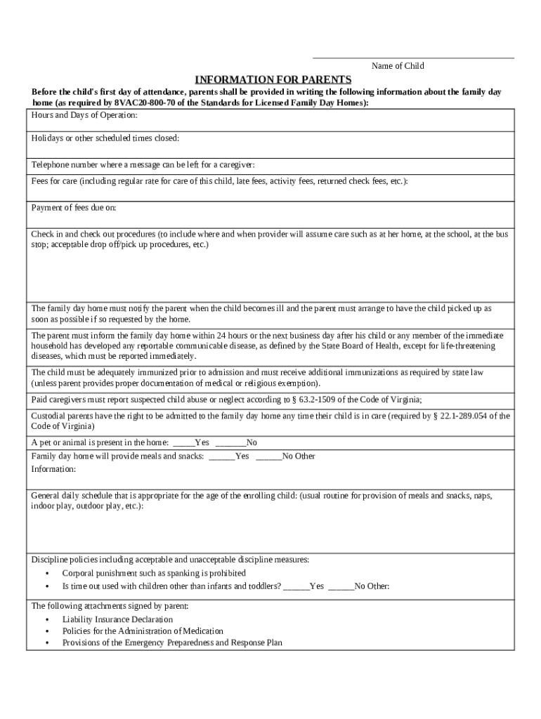 11 Free Daycare & Childcare sDownload PDFSafetyCulture - doe virginia Doc Template | pdfFiller