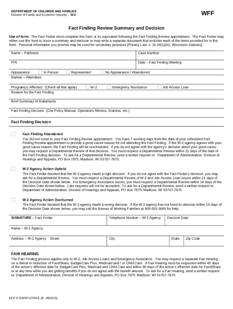 Wisconsin Department of Children and Families DSP Inational Memo ... - dcf wisconsin Doc ...