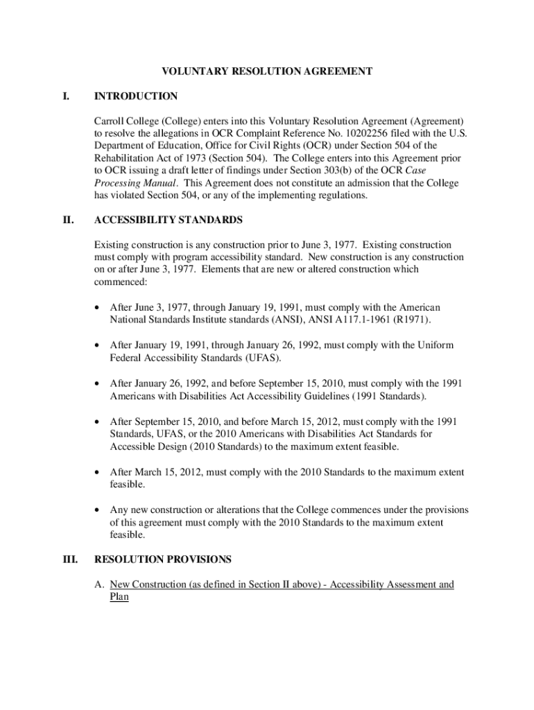 Fillable Online www2 ed www.hhs.govagreementsvra-uscVoluntary ...