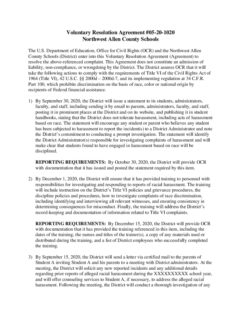 Fillable Online www2 ed www.hhs.govcivil-rightsfor-providersVoluntary ...