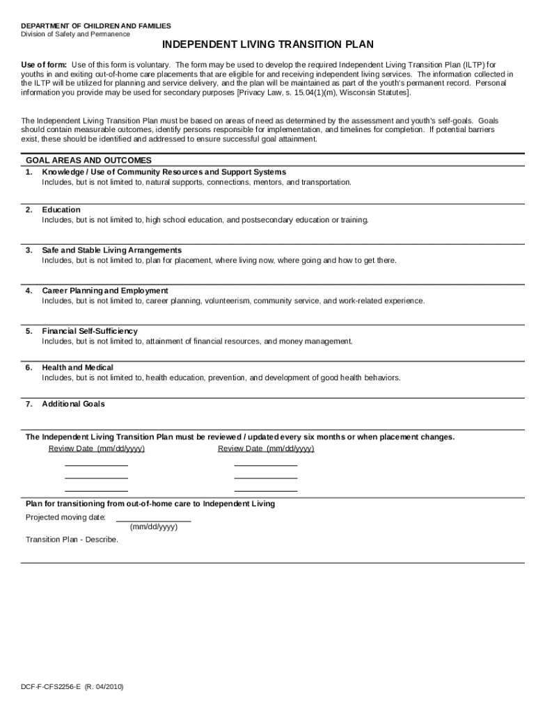 Permanency Plan Writing Guide, DCF-P-5550 - Wisconsin - dcf wisconsin ...