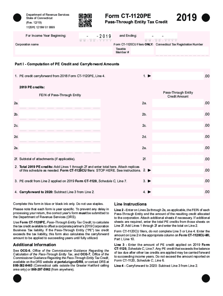 Fillable Online Pass Through Entity Tax Forms - ct Fax Email Print ...