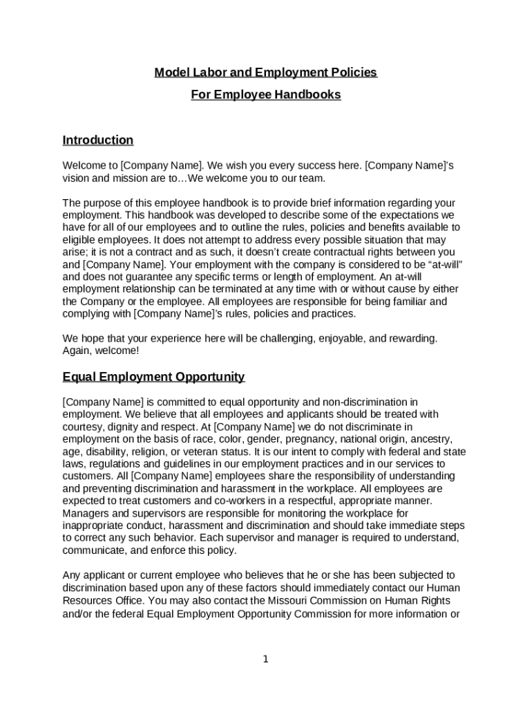 NLRB Guidance Memo: Employment Handbook Policy - The National Law ...