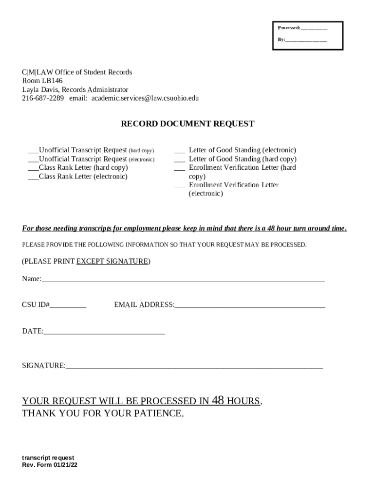 Requesting Student Records and TranscriptsRequesting Student Records ...