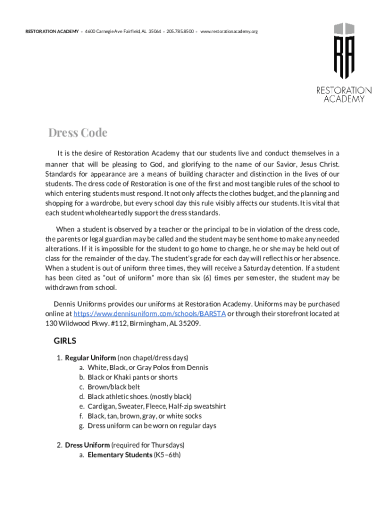 Fillable Online www.instagram.comrestorationacademyRestoration Academy ...