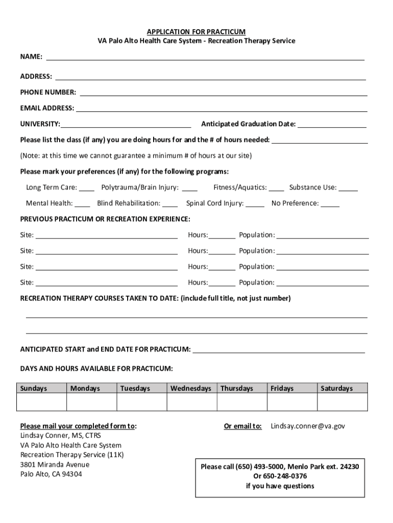 Fillable Online www.prosthetics.va.govrectherapyindexRecreation Therapy Service - Rehabilitation ...