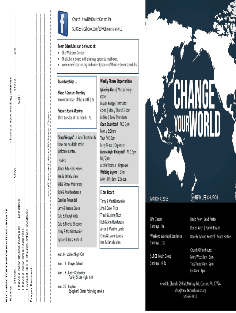 Fillable Online Usher Schedule - Clover Sites Fax Email Print - pdfFiller