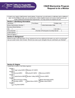 Fillable Online opwdd ny How to Request for Mentorship through Cold ...