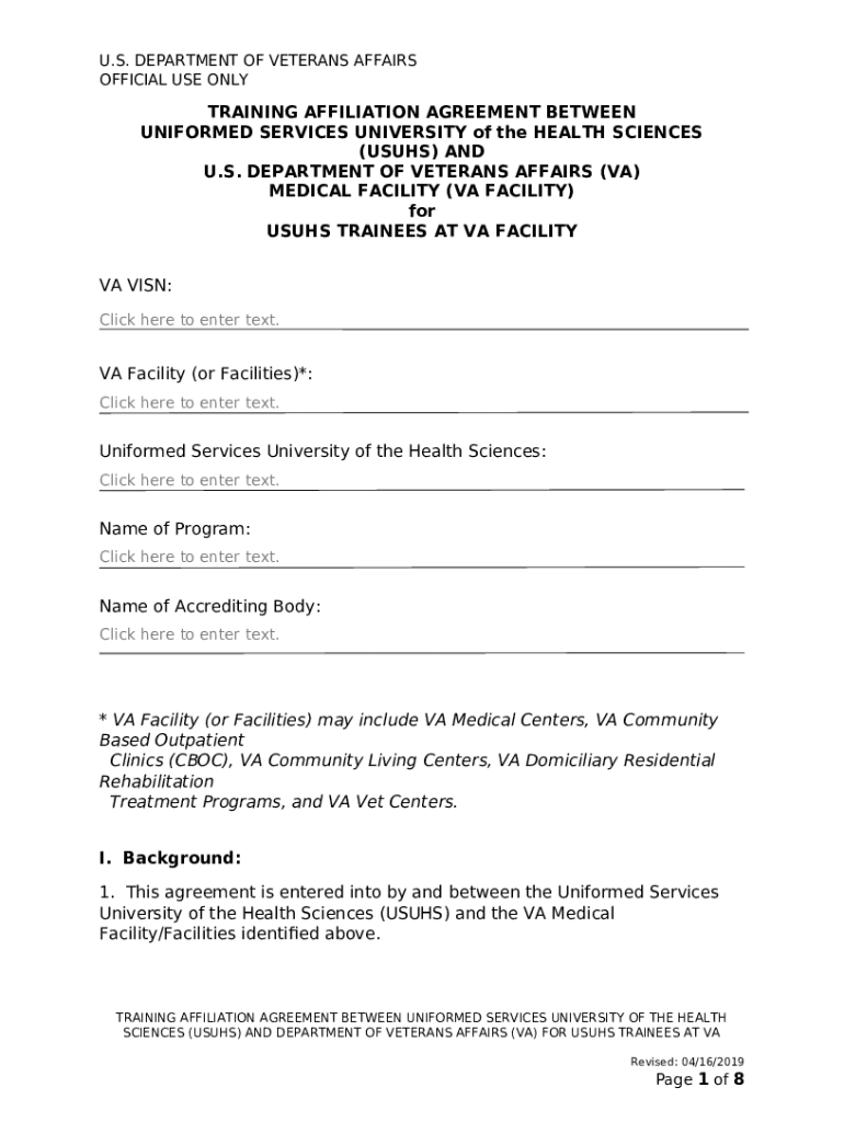PDF medical education affiliation agreement between department of ...