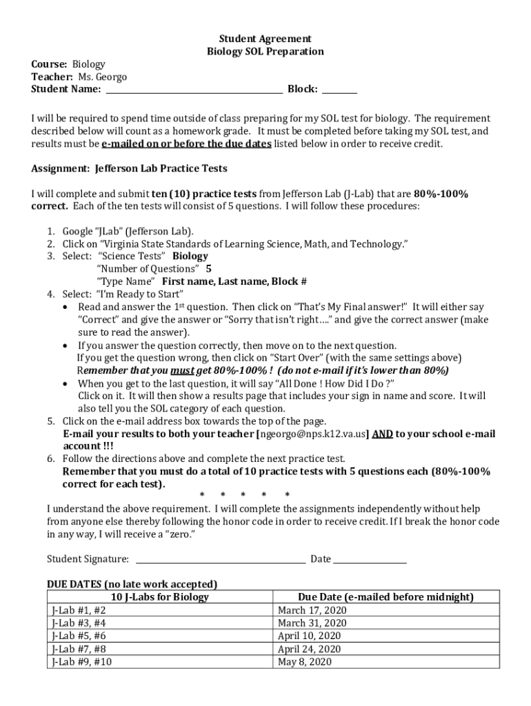 Fillable Online Virginia SOL - Biology: Test Prep & Practice Course11 ...