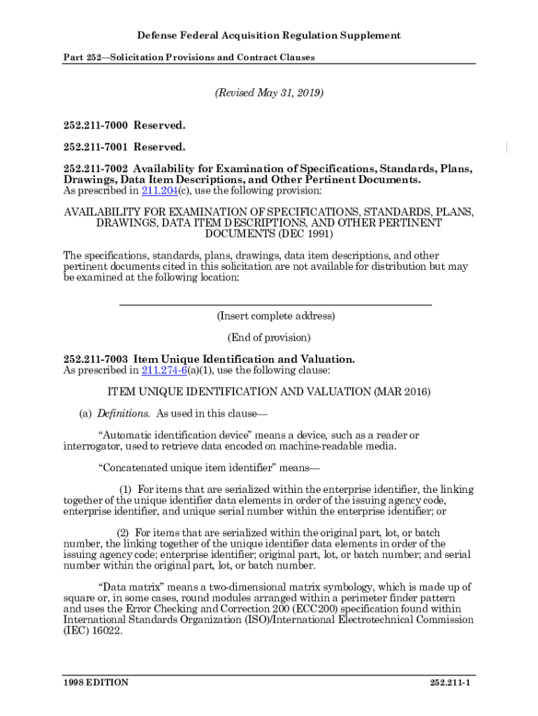 Fillable Online DPC Defense Acquisition Regulations System DFARS/PGIDefense Acquisition ...