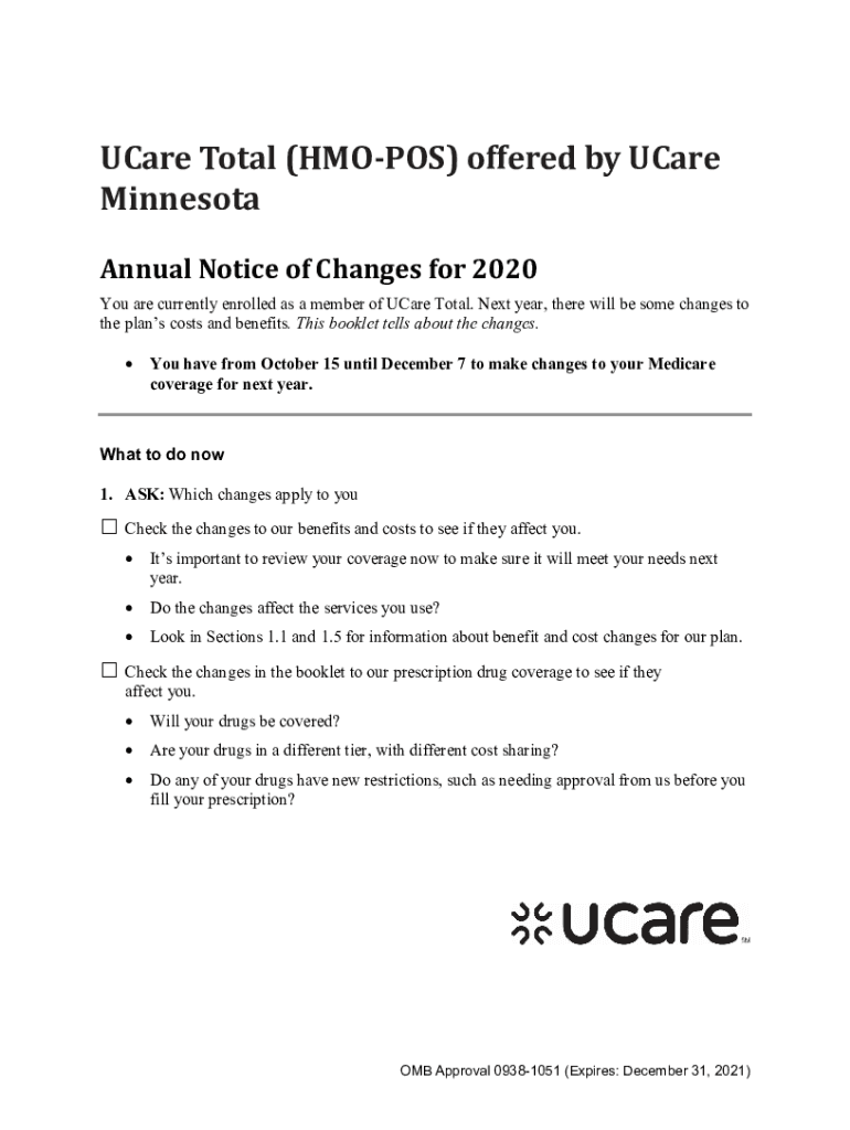 Fillable Online docs.ucare.orgfilerpublicfilesUCare Total (HMO-POS ...