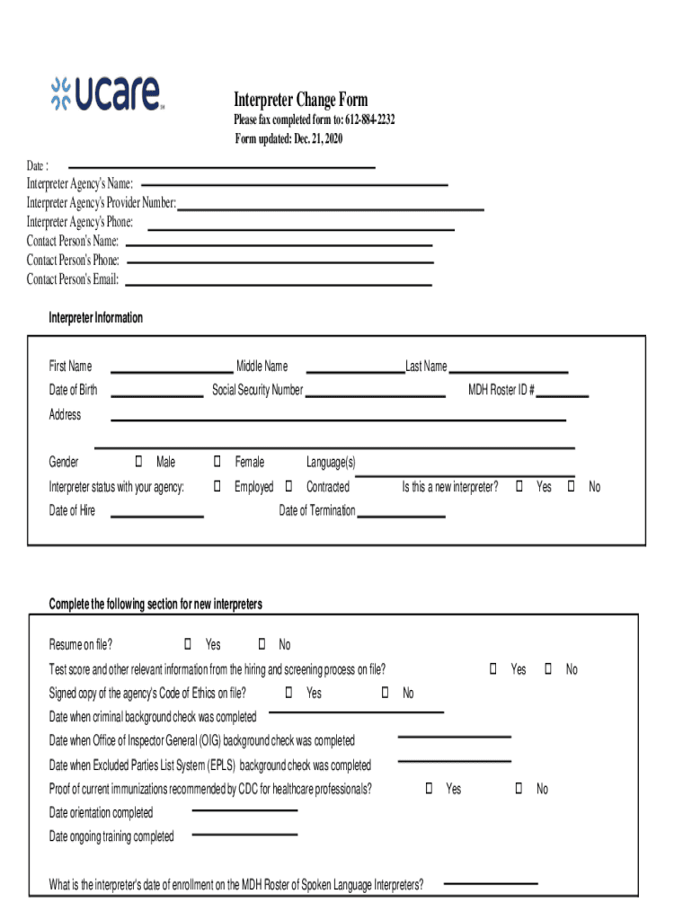 Fillable Online fill.ioInterpreter-Request-Form-MemberFillable ...