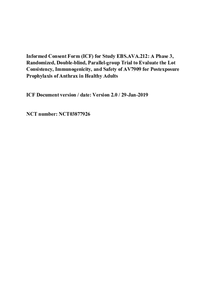 Fillable Online Informed Consent Form (ICF) for Study EBS.AVA.212: A ...