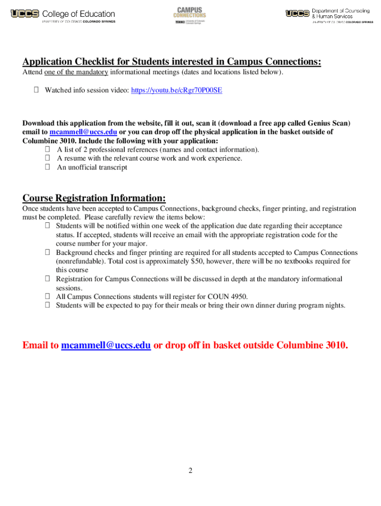 Fillable Online www.ltu.educmattach2022 CAMPUS Connections Participant Application Fax Email ...