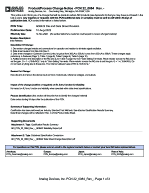 Fillable Online media.digikey.compdfPCNsADI PCN 22 0084 Rev - Form Fax ...