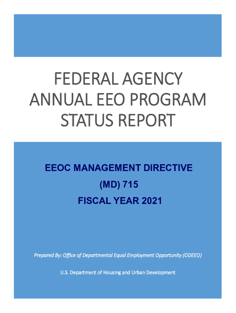 Fillable Online FY 2021 EEOC MANAGEMENT DIRECTIVE MD 715 (RE-CERT FINAL ...