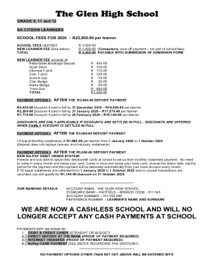 Fillable Online School fees and exemption - Department of Basic ...