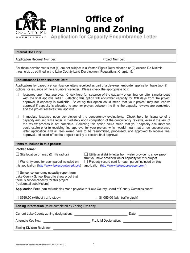 Fillable Online Office of i:at Planning and Zoning - Lake County, Florida Fax Email Print ...