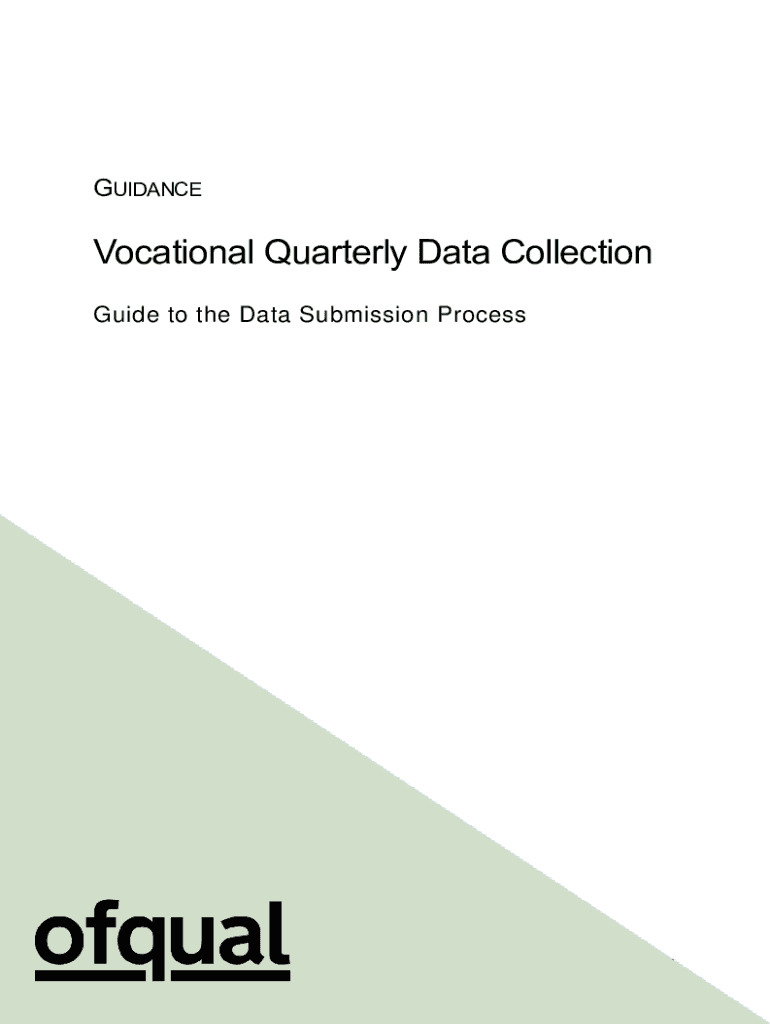 Fillable Online Guide to the Data Submission Process for Vocational Quarterly Data ... Fax Email ...