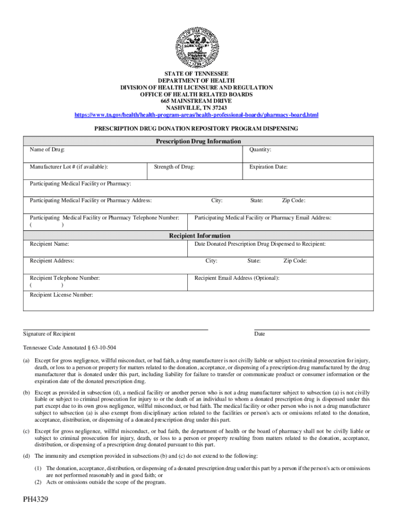 Fillable Online STATE OF TENNESSEE DEPARTMENT OF HEALTH DIVISION OF ...