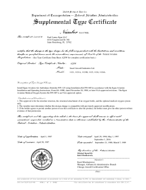 Fillable Online rgl faa SA1178GL 4b Federal Aviation (See Type ...