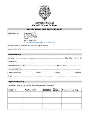 Fillable Online SPC-Application-Form.pdf - St Peters College Fax Email ...