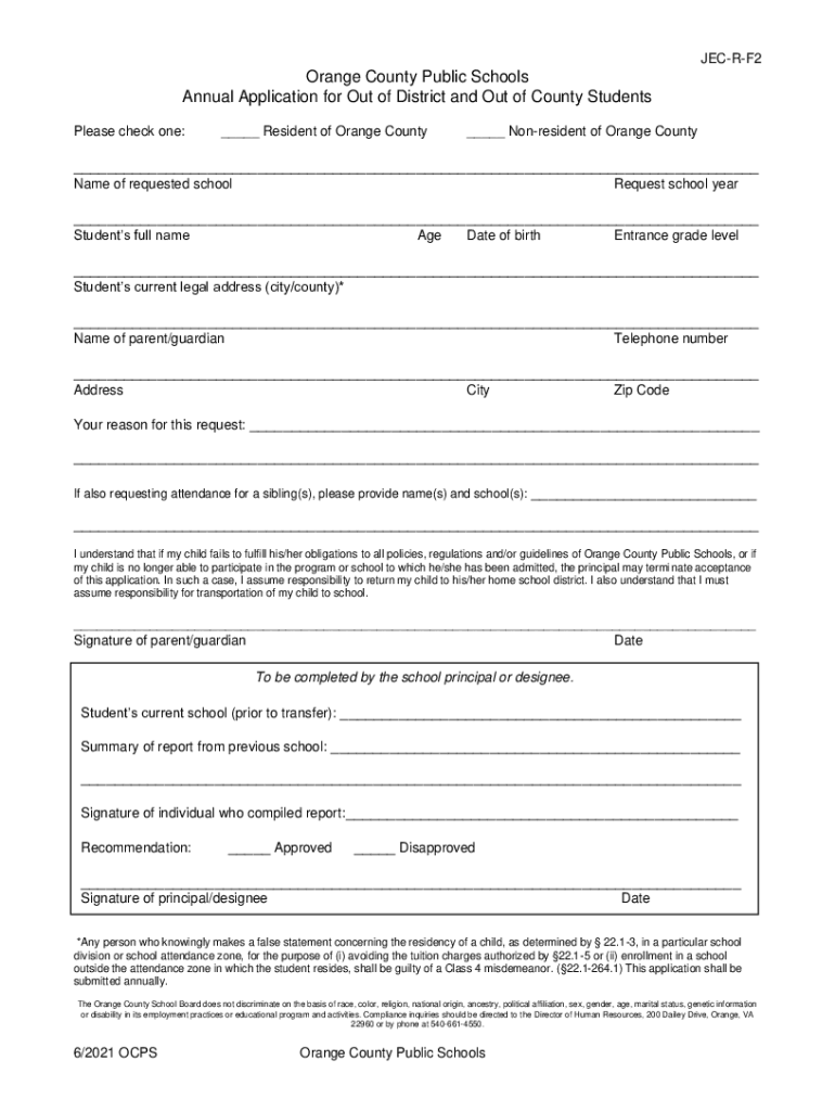 Fillable Online www.ocss-va.orgforms-documentsForms DocumentsOrange ...