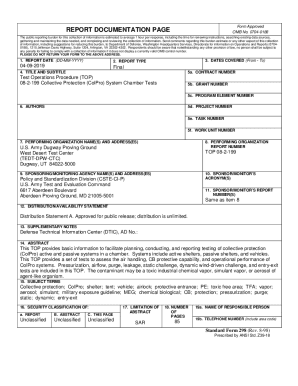 Fillable Online 08-2-199 Collective Protection (ColPro) System Chamber ...