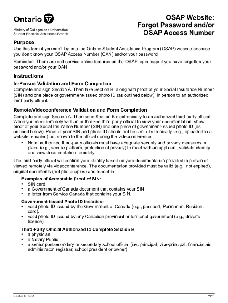 Fillable Online OSAP Website Fax Email Print - pdfFiller