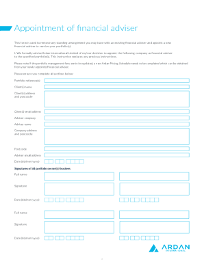 Fillable Online Appointment of Financial Advisor Sample ClausesLaw ...